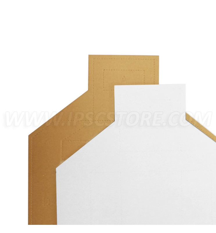Cardboard Tactical Target TAN/WHITE - 100 pcs./pack